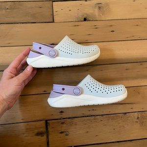 CROCS | Shoes | Crocs Literide Clogs Seafoam Green And Purple | Poshmark